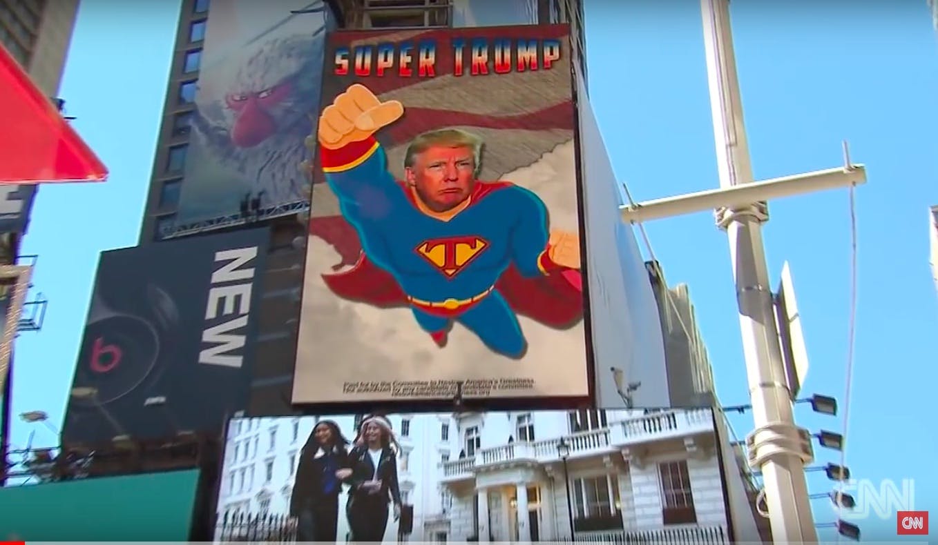 Super Trump Lights Up Times Square | The Daily Wire