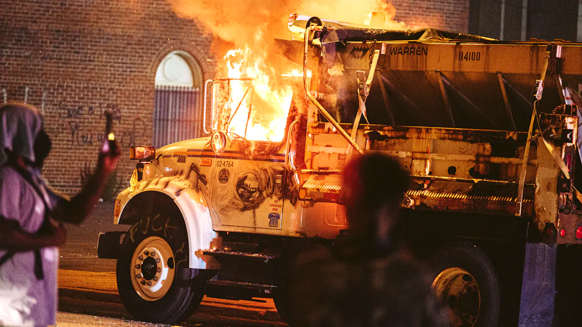 Violent Riots Strike Richmond: Vehicle Torched At Police Station ...