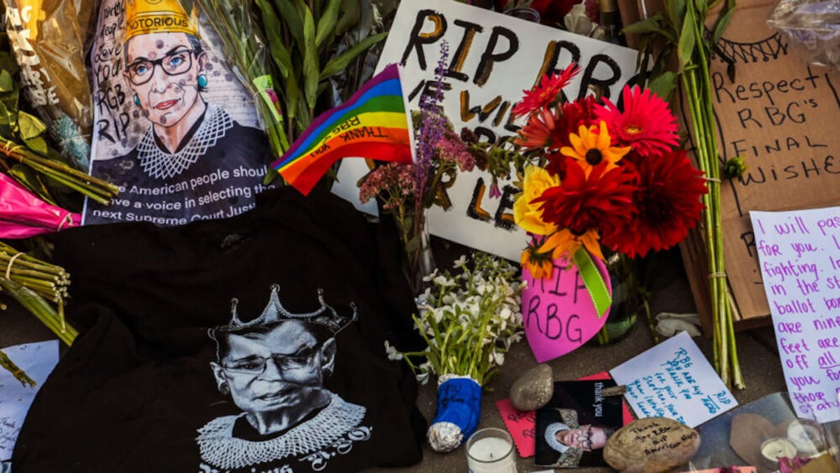 RBG Mural Appears In Downtown D.C. Near White House And BLM Plaza