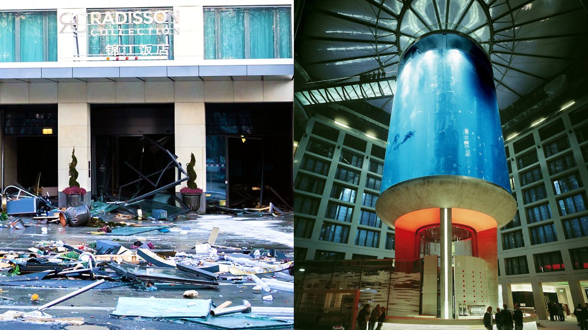Massive 264,000-Gallon Cylindrical Tropical Aquarium Explodes Inside ...