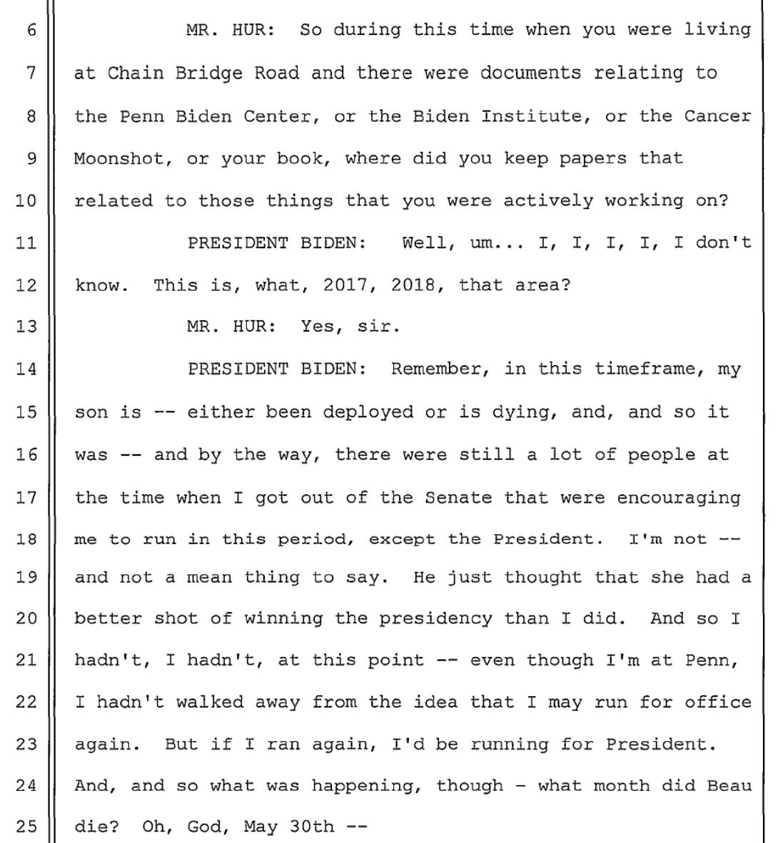 Released Transcripts Show Biden Lied About Key Detail In Documents Probe