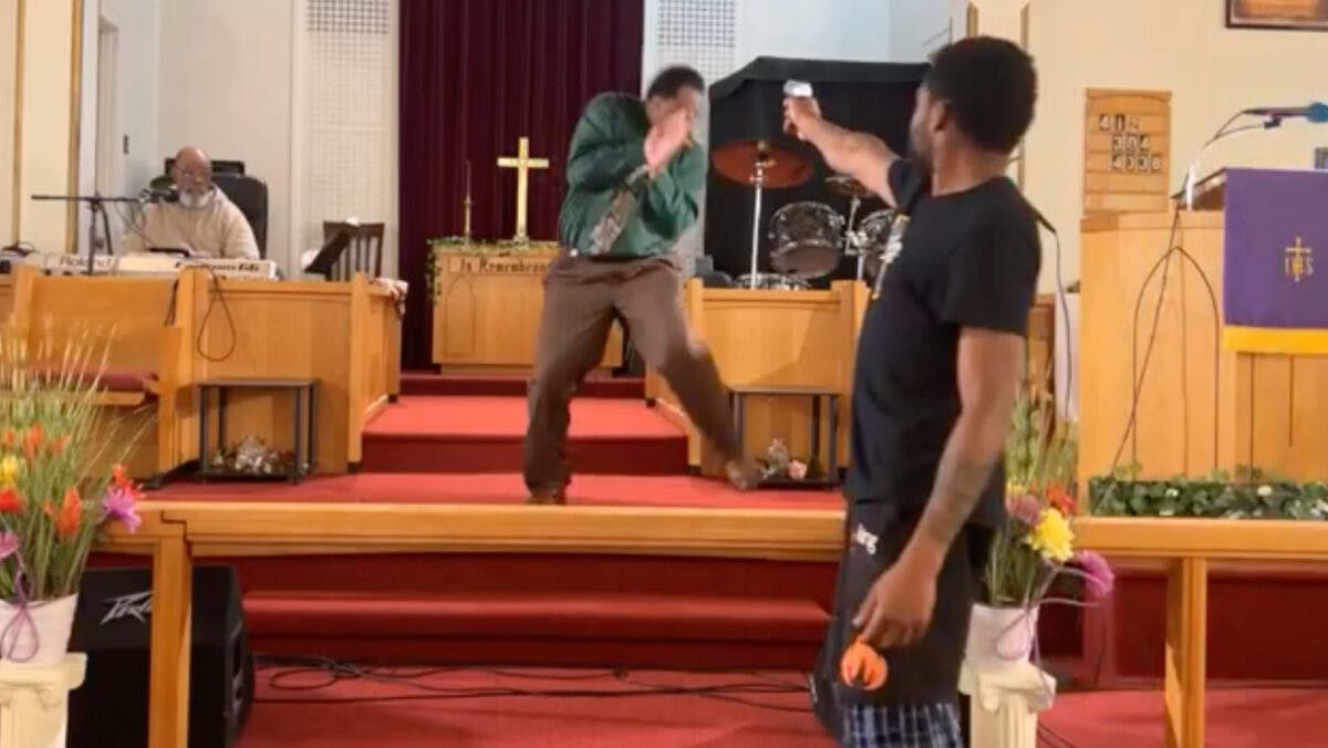 WATCH: Man Tries To Shoot Pastor During Sermon, Gets Tackled
