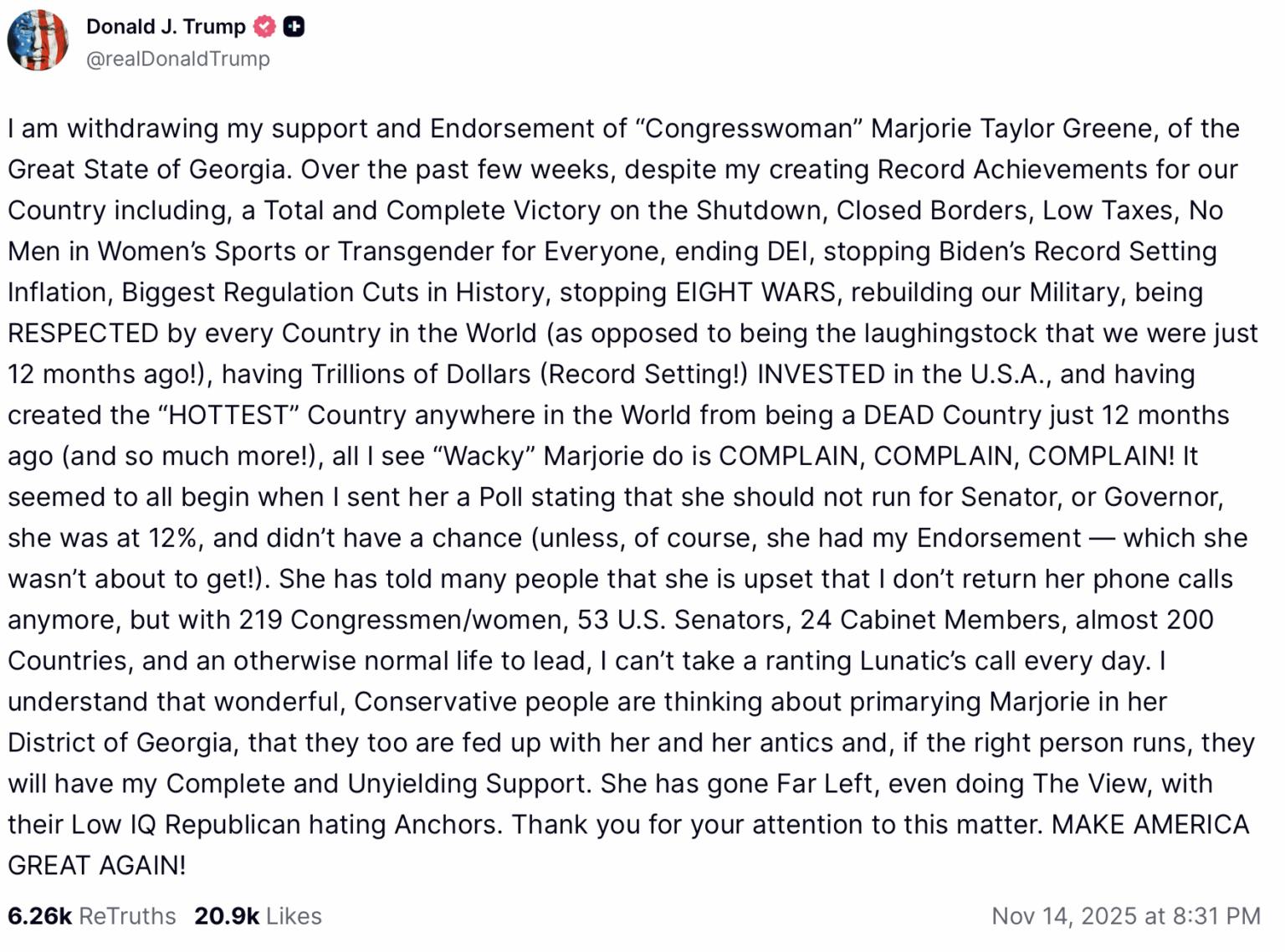 Trump Goes Nuclear On Two Former Allies, Says He’ll Back Primary ...